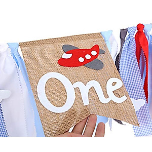 Airplane Birthday Banner for 1St Birthday – First Birthday Decor for Airplane Banner,Airplane Birthday Party for for Photo Booth Props,Best Party Supplies and Gift