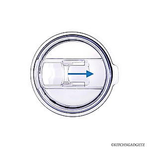 Slide Lid for Yeti Rambler Tumbler 30 oz - 2 pack - Splash Proof - Allows You to Drink from Your Yeti Cup Without Removing the Lid - Ideal for Straws - Perfect Replacement