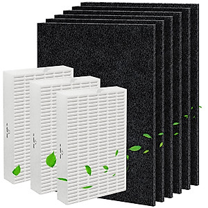 MESTICA HEPA Filter Replacement Compatible with HPA300 HPA300VP HPA304 HPA5300 HPA8350 (3 HEPA Replacement Filter+6 Pre-Filter)