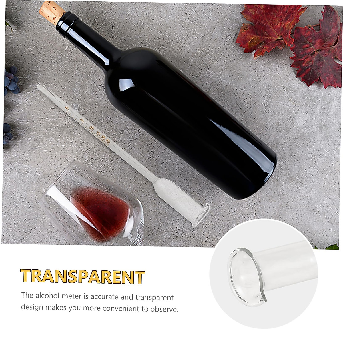 SEWOART Vinometer Meter Tester for Wine Precision Alcoholmeter for Measuring Wine Percentage