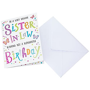 Regal Publishing Modern Birthday Card Sister in Law - 8 x 6 inches -