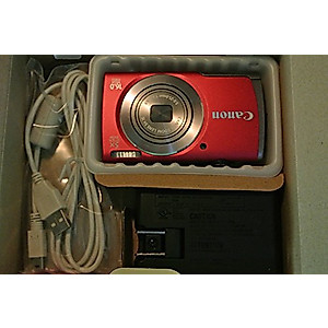 Canon PowerShot A3500 IS 16MP Digital Camera with 5x Optical Image Stabilized Zoom, 3.0-Inch LCD (Red)