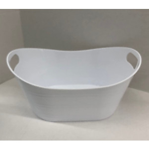 Set of 3 Flexible Oval Beverage Chilling Party Tubs with Handle 14.25x11x6.3, Multicolor