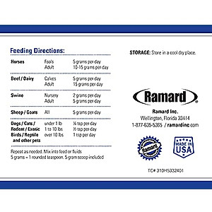 Ramard Total Prebiotic & Probiotic Equine Formula - Natural Ingredients for Foals & Adult Horses, Healthy Gut Flora & Optimal Nutrient Absorption - The Ultimate Digestive Supplement - 8.5 oz Jar