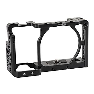 SmallRig Camera Cage only for Sony A6000 A6300 ILCE-6000 ILCE-6300 NEX7, A6000 Cage with 1/4" 3/8" Mounting Points and Built-in Cold Shoe - 1661