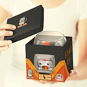 Cute Cat Creations, Lucky Cat TeaCup, Crazy Cat Lady Lovers Double Wall Borosilicate Glass 220ml Neko Tea Cup, Kawaii Kitty Kat Ears Teacup/Teapot, Adorable Lucky Cat Mom Novelty Gift.