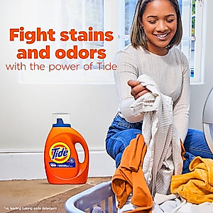 Tide Laundry Detergent Liquid, Original Scent, HE Compatible, 100 Loads, 132 fl oz, Tide Laundry Detergent, Liquid Laundry Detergent