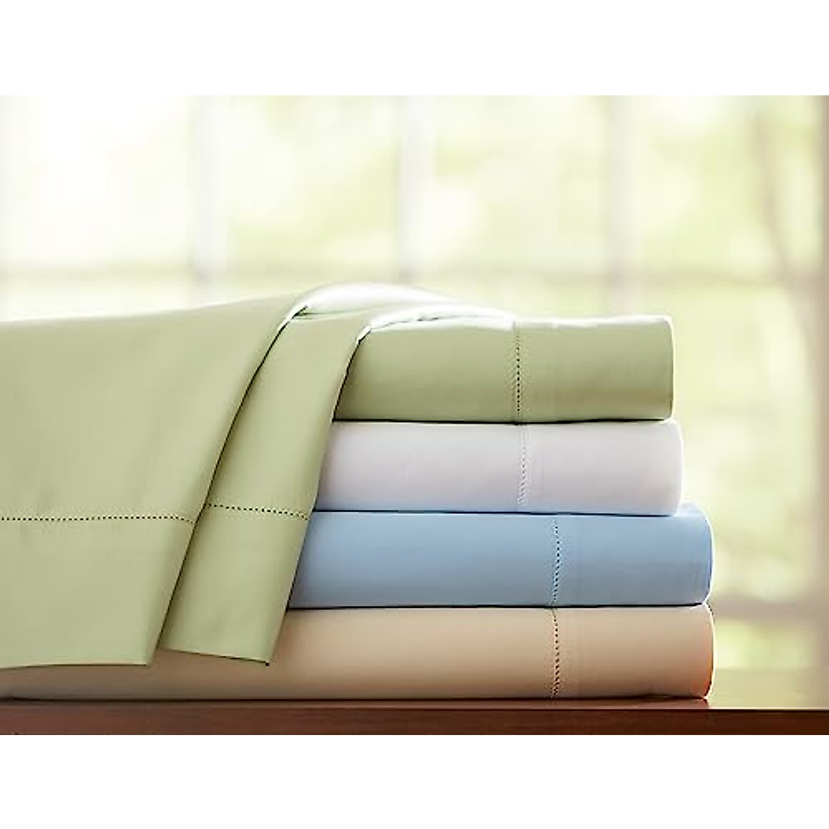 Pointehaven T-800 Pima Cotton Deep Pocket Luxury King Sheet Set, White