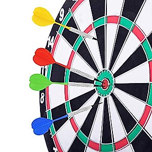 Accmor 12 Pcs Soft Tip Darts, 13g Plastic Tip Darts Set, Attach Extra 100 Black 2BA Replacement Tips, Soft Tip Darts for Electronic/Plastic Dartboard