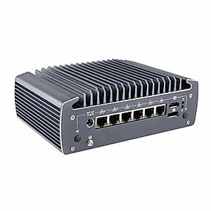 HUNSN Micro Firewall Appliance, Mini PC, OPNsense, VPN, Router PC, Core I3 10110U, RX10, AES-NI, 6 x Intel 2.5GbE LAN, HDMI, DP, COM, SIM Slot, TPM2.0, 16G RAM, 128G SSD