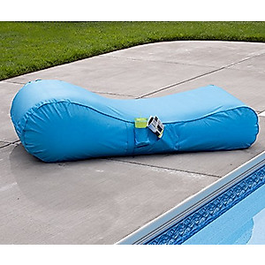 Ocean Blue Water Products Capri Floating Inflatable Pool Lounge Chair, Turquoise , 72 x 31 x 24
