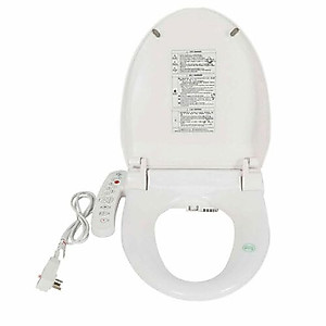 LyeXD Bidet Toilet Seat, Electric Heated Toilet Seat with 2 Nozzle & Air Dryer & Heated Seat, Smart Bidet Warmer, Adjustable Temperature, Automatic Cleaning, Vibrating Flush, Easy-Install