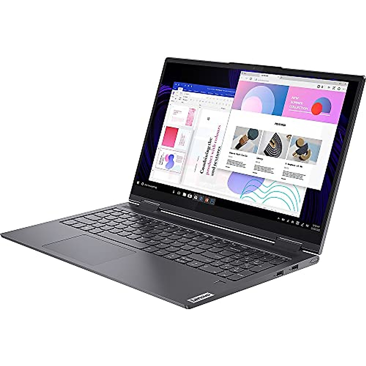 Lenovo Yoga 7i 15.6 FHD IPS Touchscreen 2-in-1 Laptop (Intel i5-1135G7 4-Core, 8GB RAM, 256GB PCIe SSD, Intel Iris Xe, Backlit KYB, FP, 2 Thunderbolt 4, WiFi 6, BT 5.2, HD Webcam, Win 11 Pro) w/Hub