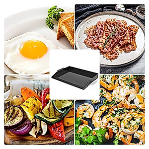Onlyfire Chef Universal Porcelain-enameled Cast Iron Cooking Griddle, Non-Stick Grill Plate with extra high sidewalls for All Gas Grills and 4 Burner Range Oven