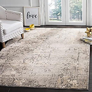 SAFAVIEH Meadow Collection 2'7" x 8' Grey MDW178F Modern Abstract Runner Rug