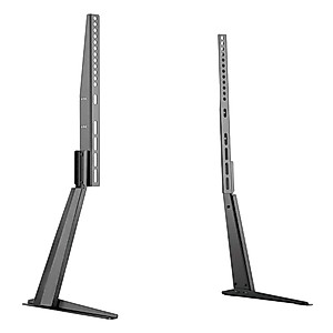 Mount-It! Tabletop TV Stand Base with Tilt Function, Universal TV Base Replacement with Height Adjustment, TV Legs Fits Most 32 to 70 inch Flat Screen TVs, VESA up to 800 by 400mm, 110 Lbs Capacity
