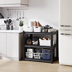 ZAOUS Garage Shelving Heavy Duty Loads 360LBS, 63" Heavy Duty Garage Storage Shelves, Adjustable 3 Tier Metal Shelves for Garage Basement Kitchen Warehouse, 31.5" H x 34" W x 18" D (3-Tier)