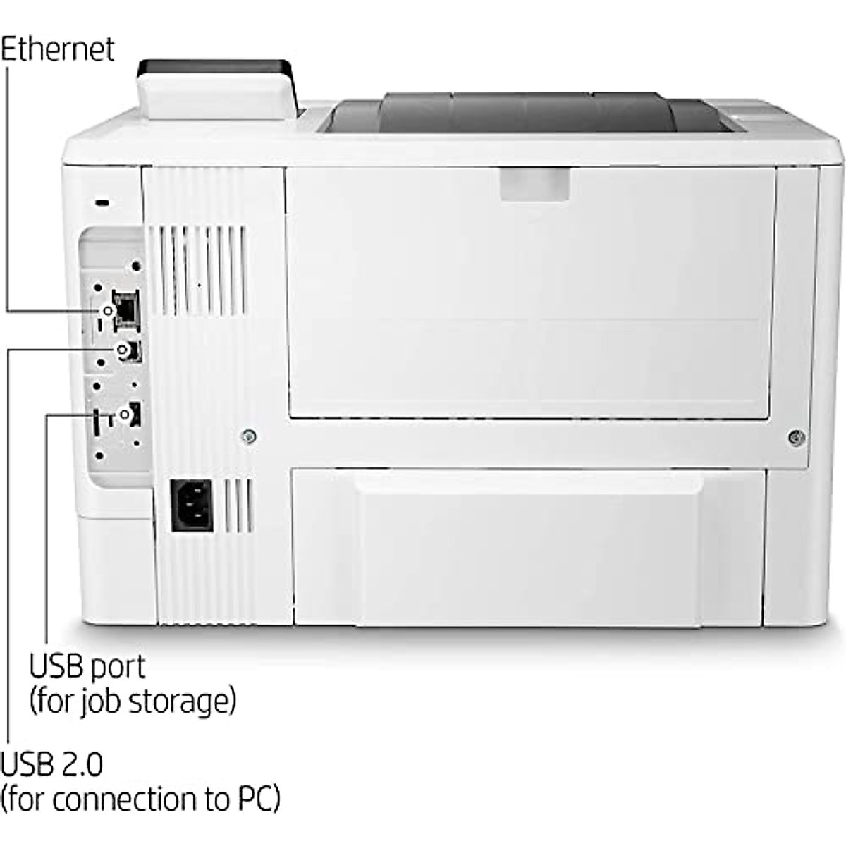 HP Laserjet Enterprise M507n Print Only Wired Monochrome Laser Printer, White - 2.7" LCD, 45 ppm, 1200 x 1200 dpi, 1.5GB Memory, 650 Sheets Input, USB 2.0 Ethernet Connectivity, Cbmou Printer Cable