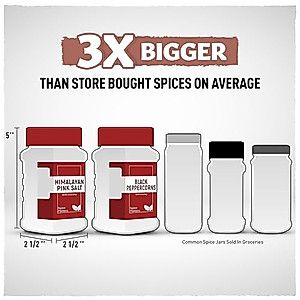 Salt and Pepper for Grinder Refill, Peppercorns Whole 6oz, Pink Himalayan Salt 12.3oz, Peppercorns for Grinder Refill, Black Peppercorns, Pink Salt for Grinder, Spice Buddies Series, Gift Box