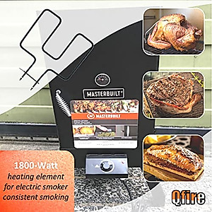 1800W Smoker Heating Element Compatible with Masterbuilt MB20077618 Analog Electric Smoker,mb 20077618 element Replacement Parts (1800W)