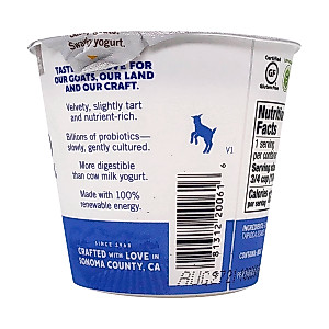 Redwood Hill Farm, Goat Milk Yogurt, Plain, 6 oz