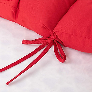 ARTPLAN Outdoor Cushions of Adirondack Chair with High Back Wicker Tufted Pillow for Outdoor Furniture Set of 1, 44"X21"X4", Red