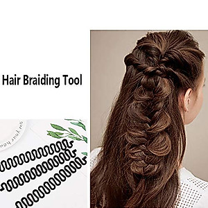 19 Pcs Hair Braiding Tool, DIY Hair Styling Tool Kit Updo Ponytail Maker Accessories Topsy Hair Braid Kit