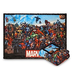 Bazillion Dreams Marvel Comics Universe Characters Fleece Softest Comfy Throw Blanket for Adults & Kids| Measures 60 x 45 Inches
