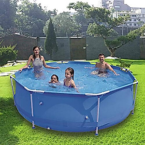 12FT x 30IN Outdoor Above Ground Frame Pool, 12 FT Pool Metal Frame Swimming Pool for Backyard, Garden Framed Pool for Kids, Family