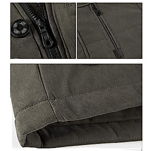 PRIJOUHE Men's Winter Coats Down Jackets Outerwear Long Cotton Coat Men Thick Warm Fur Jacket Coat Overcoat