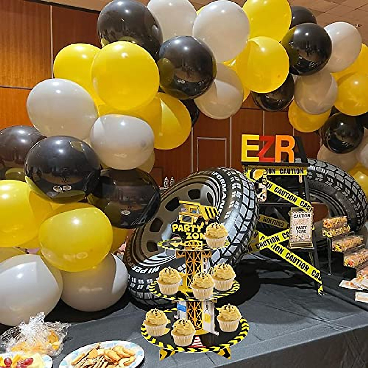 3 Tier Construction Birthday Cupcake Stand Construction Birthday Party Supplies for Construction Baby Shower Dump Truck Party Decorations