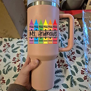 Personalized Teacher Tumbler With Name, Personalized Teacher 40oz Tumbler, Cute Tumbler For Teacher, Teacher Gift, Teacher Week, Back to School Gift, Thank You Gift Teacher 4