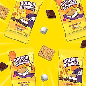 Golden Grahams S'mores Soft Baked Oat Bars, Chewy Snack Bars, 6 ct