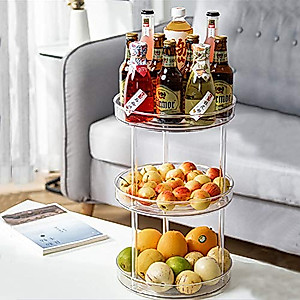 Non-Skid 3 Tier Lazy Susan for Kitchen, Cabinet, Pantry,Lazy Susan Turntable Cabinet Organizer，360 Degree Rotating Spice Rack，Lazy Susan Turntable