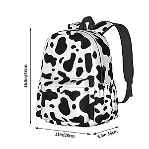Homokoir Cow Print Backpacks School Laptop Computer Backpack Book Bag Travel Hiking Camping Daypack
