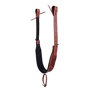 CHALLENGER Horse Western Floral Tooled Leather Rear Flank Saddle Cinch w/Billets 9788TN