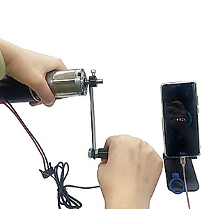 BUBQD DC Small Hand Crank Generator 10W USB 5V 2A Charger Mini DIY Permanent Magnet Motor for Outdoor Mobile Phone Power Bank Battery Charging with USB Plug