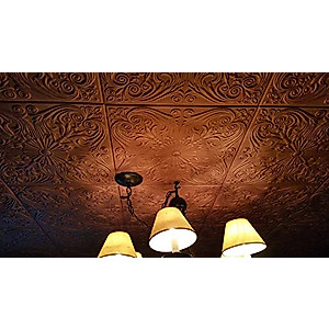 50pc of Astana White (20"x20" Foam) Ceiling Tiles - Covers About 135sqft - Styrofoam Ceiling Tile for Glue up Application