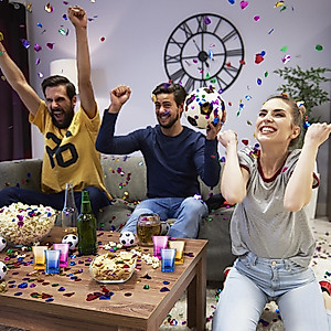 Macepason 12 Pieces Shot Glasses with 4 Colors 1.2 Ounce Acrylic Shot Glasses Set Plastic Shot Glasses 1.2oz for Tequila, Shooter, Cocktail, Spirits and Liquors