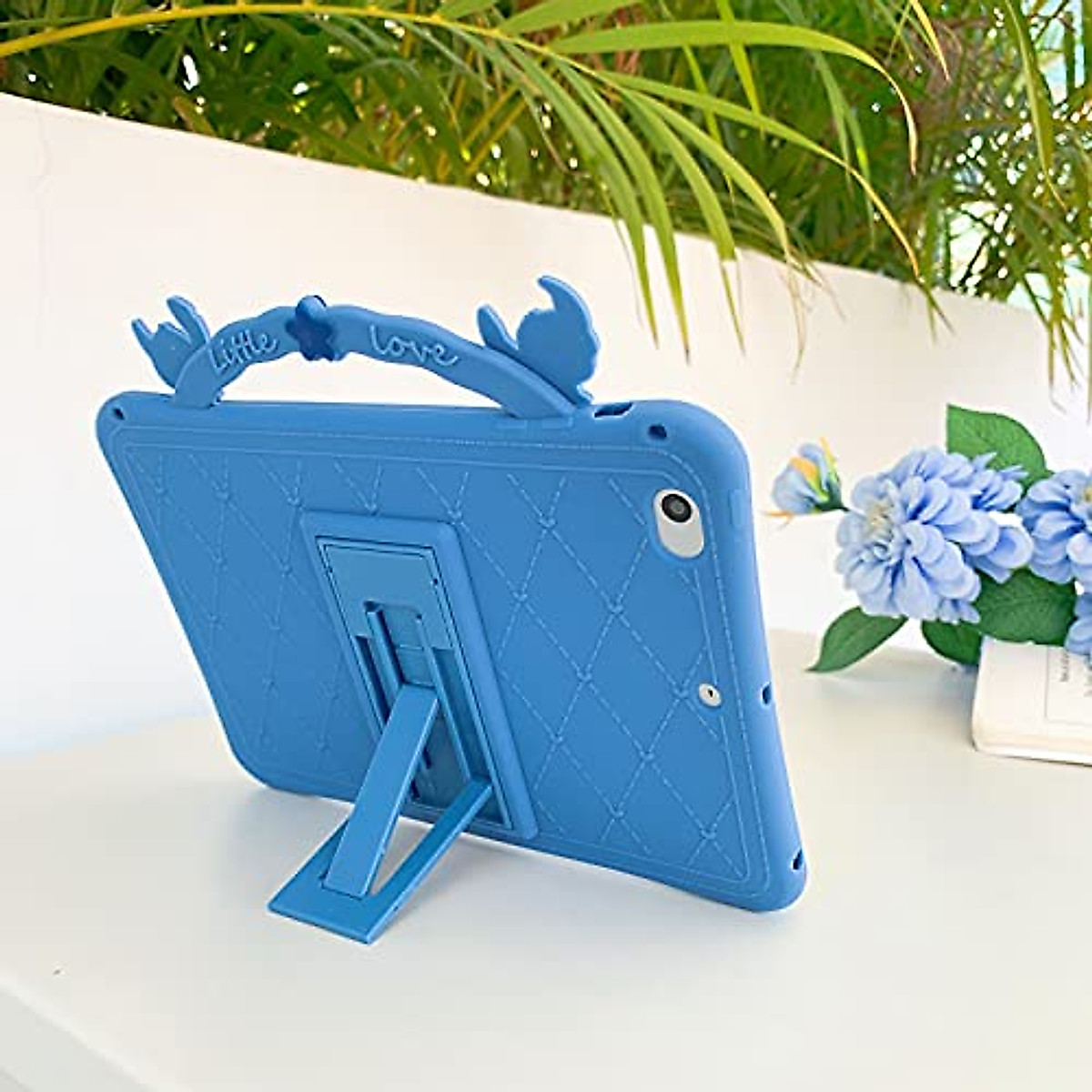 Case for iPad 8th / 7th Generation (2020/2019), iPad 10.2 Case for Kids，Stitch Cute Cartoon Case with Fold Stand Ultra Soft Slim Silica Shockproof Cover for Girls Boys