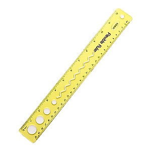 Color Flexible Ruler Soft Bendable Plastic Clear Rulers Shatterproof Safety Kids School Supplies for School and Office Circle Ruler