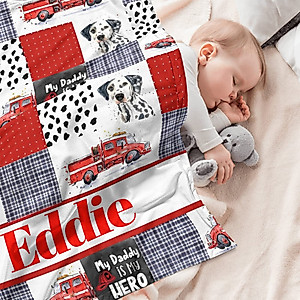 Personalized Crib Bedding Set for Baby Boys, Custom Fire Truck Baby Boy Crib Bedding Set with Name, Nursery Bedding, 2 Piece Crib Bedding Sets, Name Crib Comforter, Crib Fitted Sheets for Babies