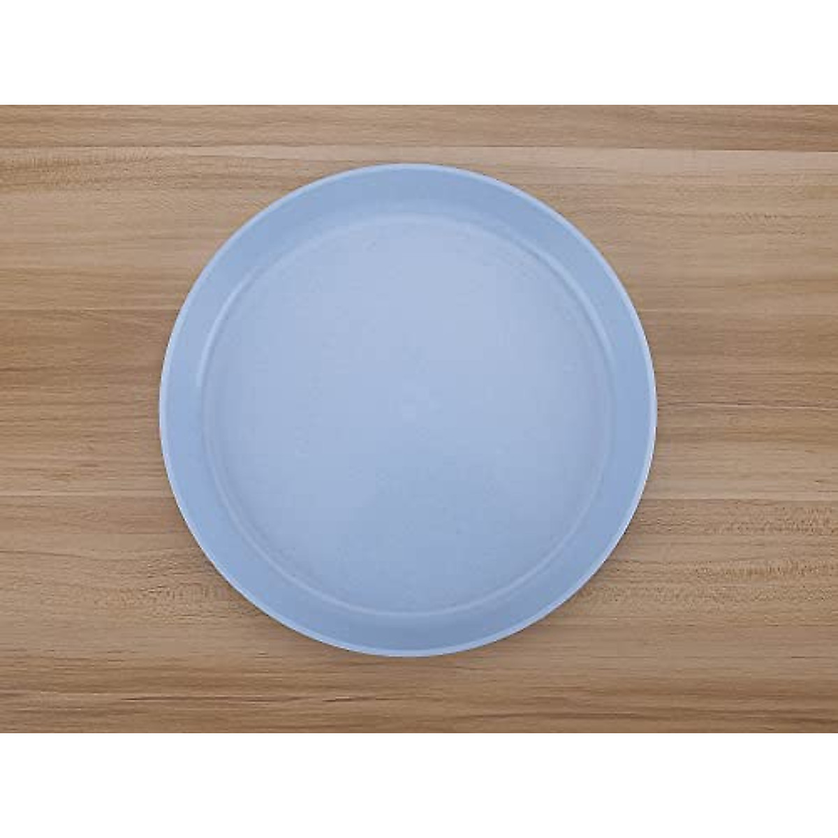 LuckyZone 9 Inches Reusable Wheat Straw Plates, Sets of 4 | Lightweight & Unbreakable Plate for Home Kitchen | Dishwasher & Microwave Safe | BPA Free & Eco-Friendly (9 Inches)