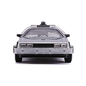 Jada 1:24 Diecast Back to The Future 2 Time Machine with Lights,Silver