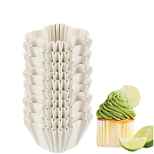 CHEFMADE Square Cupcake Liners - 300 Count, Non-Stick White Paper Liners for Baking Candy and Cupcakes, Food-Grade Standard Size Square Baking Cups