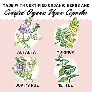 Legendairy Milk Cash Cow Lactation Supplement, Moringa, Alfalfa, and Goat's Rue Breastfeeding Supplement for Milk Supply Increase, Fenugreek-Free, Certified Organic, Vegan, Non-GMO, 60 Capsules