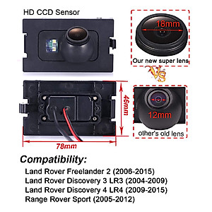 Super HD vehicle camera 1280x720 pixels 1000 TV lines Waterproof Vehicle Car Rear View Backup Camera, 170° reverse camera for Land Rover Freelander 2 Discovery 3 LR3 Discovery 4 LR4 Range Rover Sport