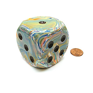 Chessex Festive Vibrant D6 with Brown Pips 50MM