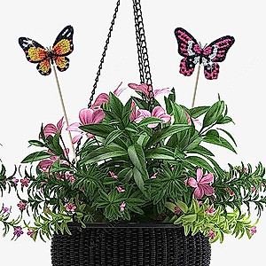 Fumwase 8 Pcs Butterfly Diamond Art Diamond Painting Stickers Butterfly Crafts Diamond Art Kit Butterfly Diamond Stake Decoration Diamond Art Club