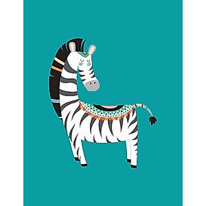 Tribal Safari Nursery Prints - Boho Nursery Art Print Set of 4 - Lion, Elephant, Zebra & Giraffe - Multiple Sizes